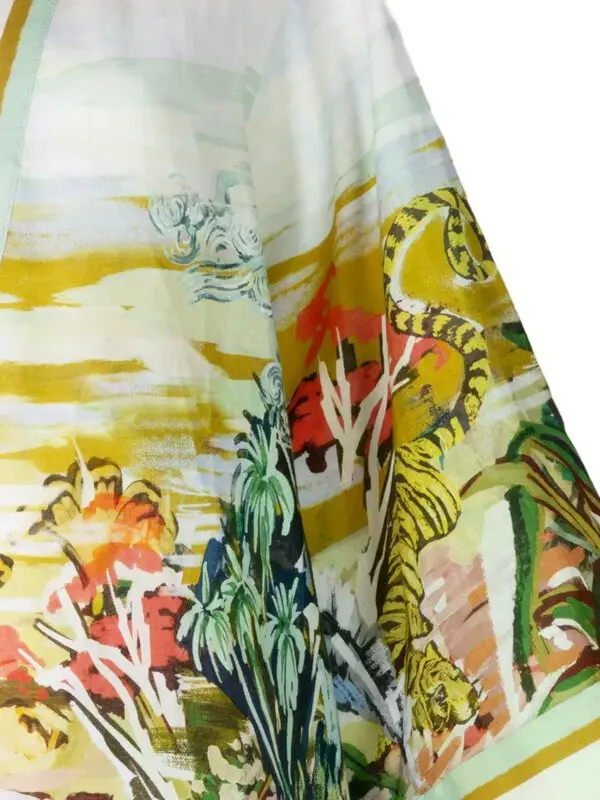 ALEMAIS Jungle Boogie V-neck Mini Dress