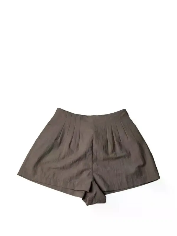 Staud Magpie Pleated Shorts - Neutrals