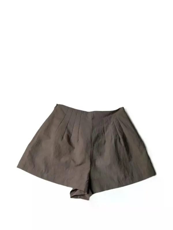 Staud Magpie Pleated Shorts - Neutrals