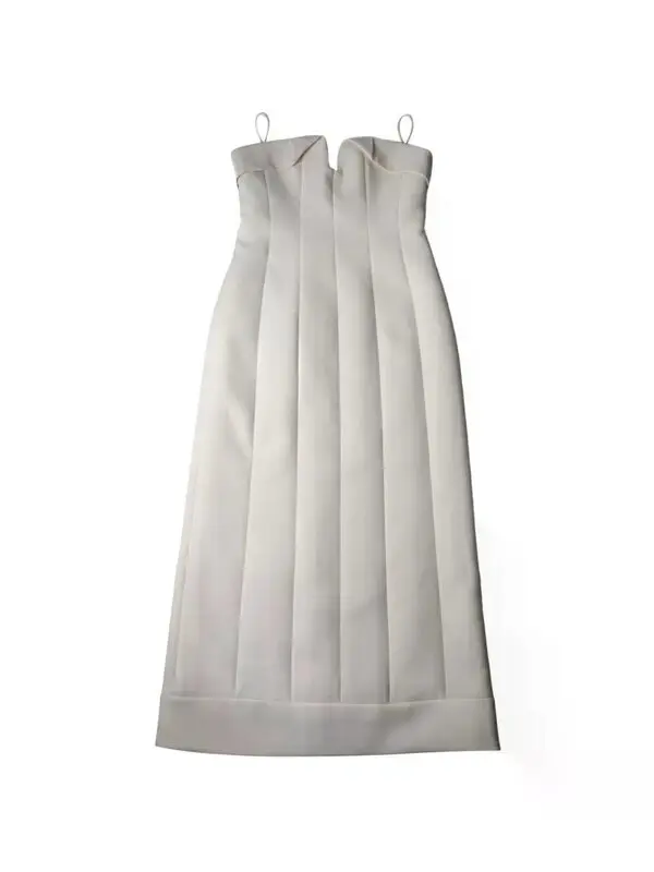 Alexis Donella Panelled Midi Dress - Neutrals