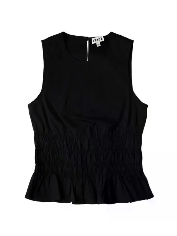 Staud Culver Round-neck Top - Black