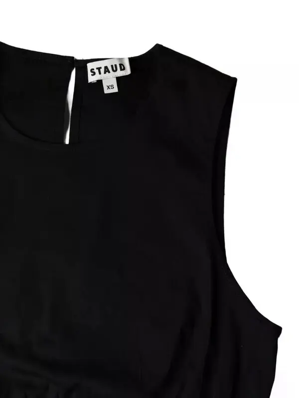 Staud Culver Round-neck Top - Black