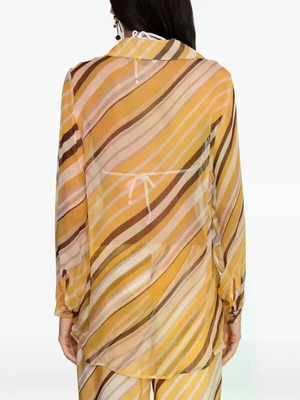 AMIR SLAMA Striped Buttoned Shirt