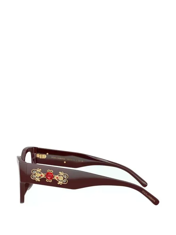Dolce & Gabbana Embellished Square-frame Glasses