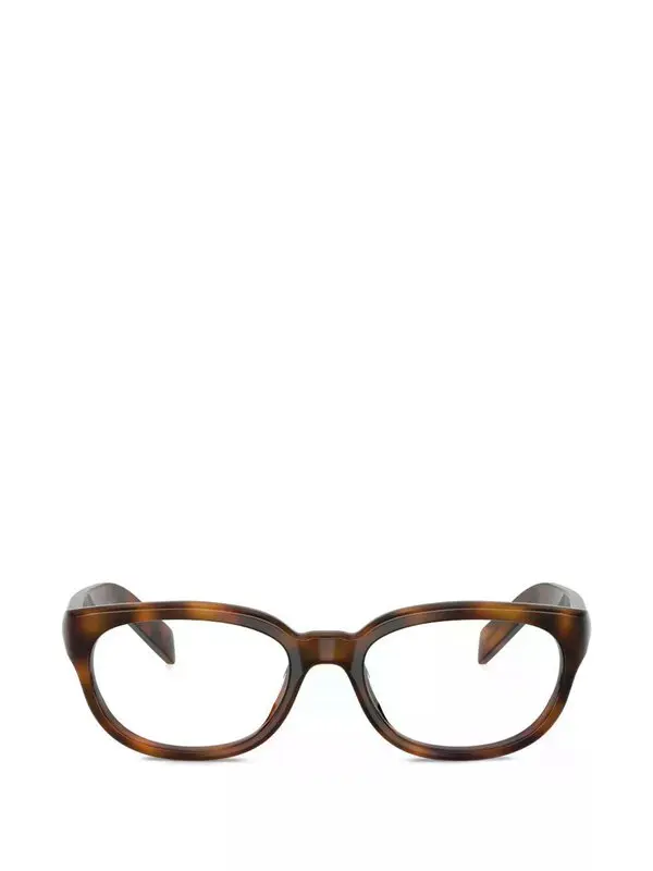 Prada Tortoiseshell Round Frame Glasses - Brown