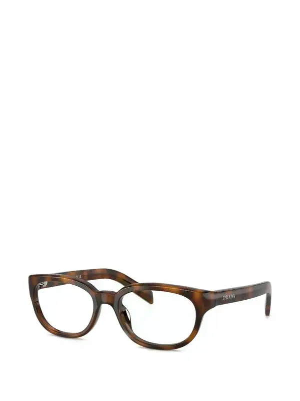 Prada Tortoiseshell Round Frame Glasses