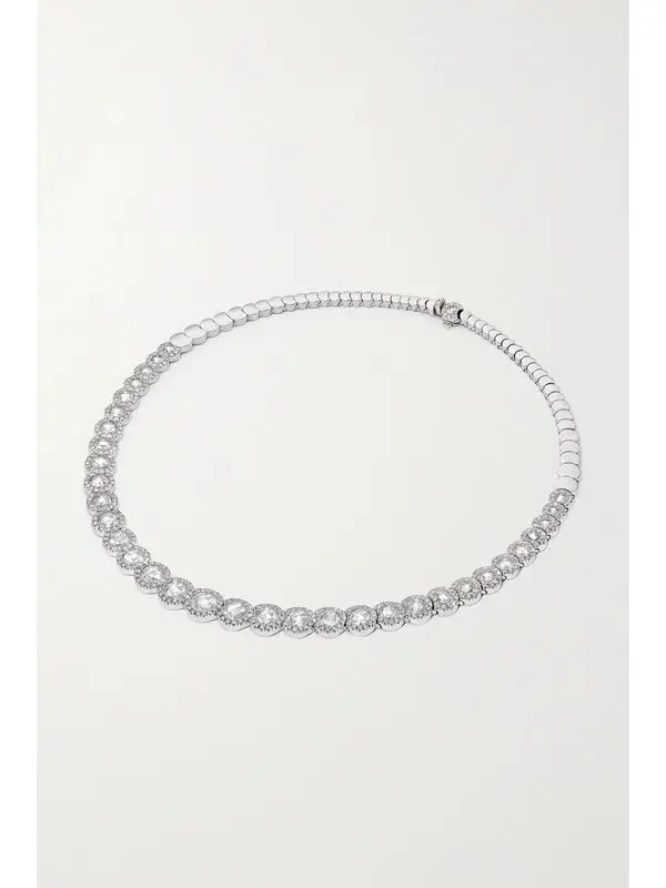 DAVID MORRIS 18-karat White Diamond Necklace - Gold
