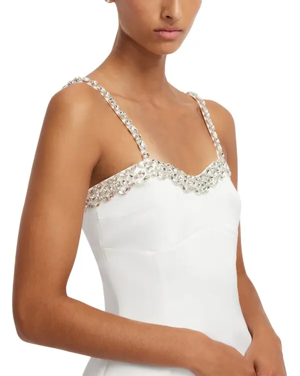 LEO LIN Sophia Mini Dress With Embellished Neckline