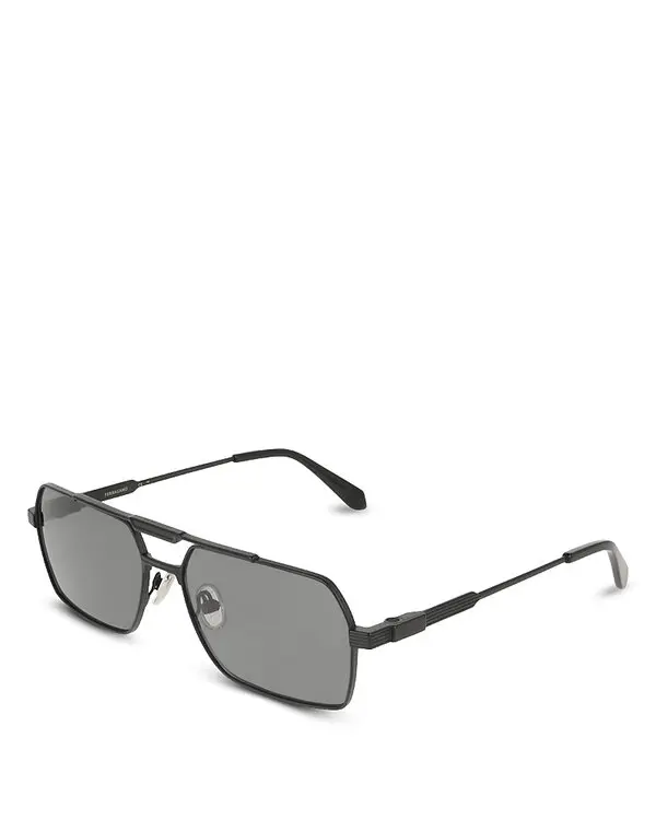 FERRAGAMO Prisma Pilot Sunglasses, 61mm - Matte Black