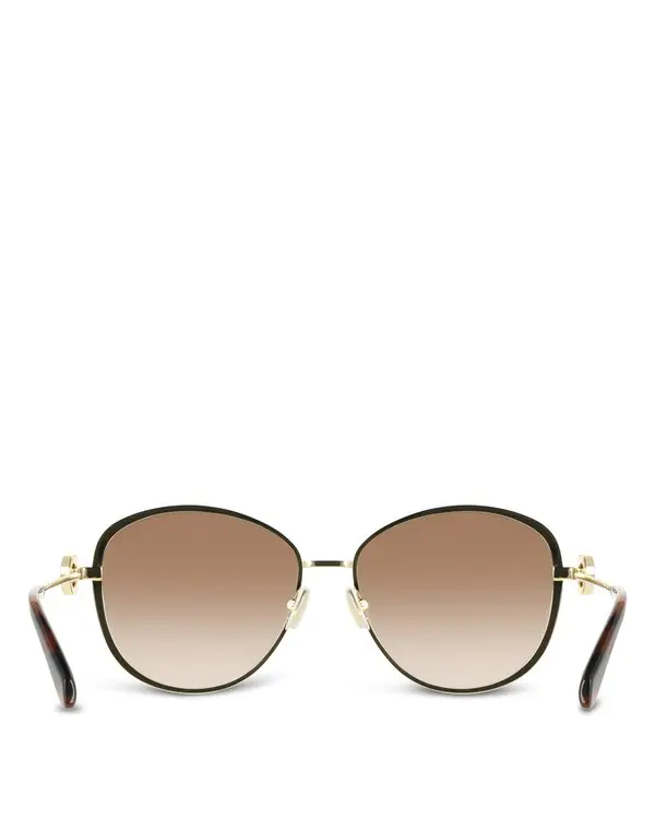 FERRAGAMO Crystal Gancini Metal Sunglasses 61mm