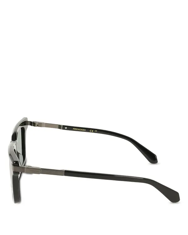 FERRAGAMO Prisma 53mm Square Sunglasses - Black