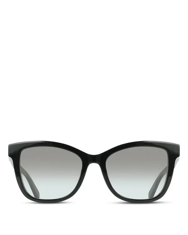 FERRAGAMO 54mm Rectangular Sunglasses - Black