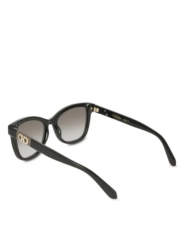 FERRAGAMO 54mm Rectangular Sunglasses - Black