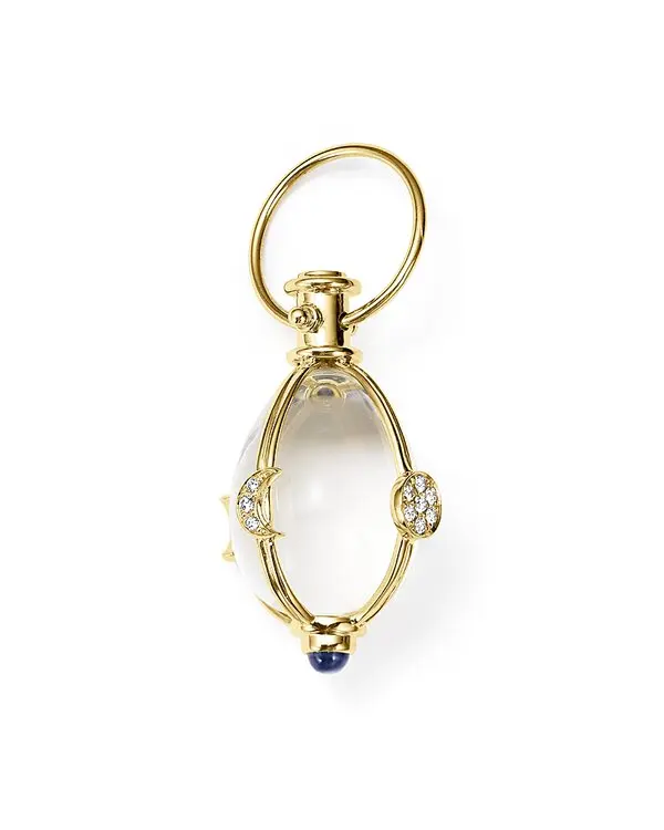 Temple St. Clair 18k Yellow Gold Lunar Phase Amulet With Sapphire And Diamond - Blue/white