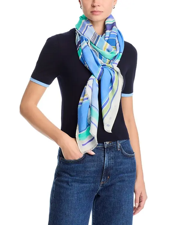Echo Painted Stripe Wrap - Chambray