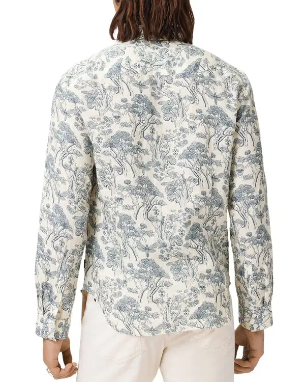 John Varvatos Slim Fit Skull Tree Graphic Shirt
