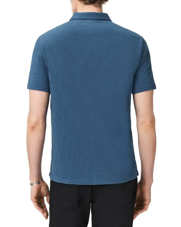 John Varvatos Victor Short Sleeve Slub Cotton Polo