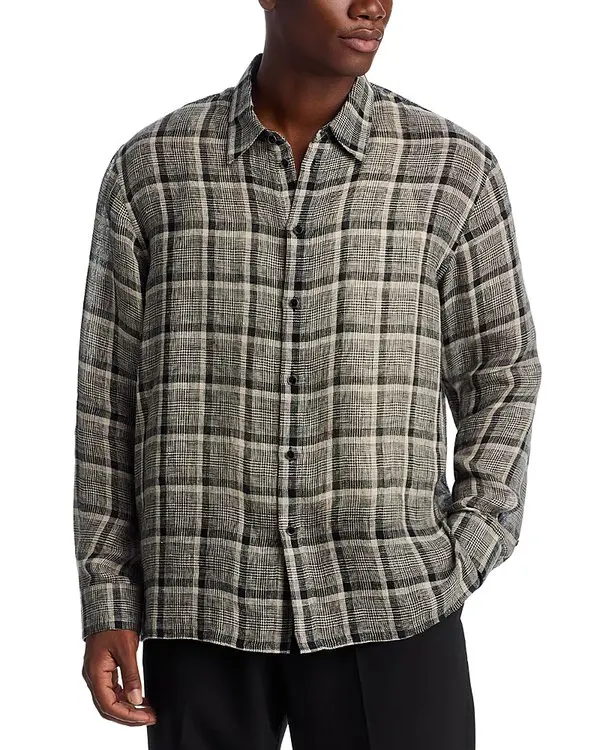 Helmut Lang Relaxed Check Shirt - Black/cream