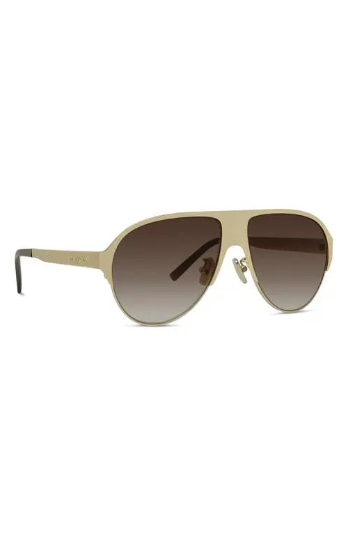 Givenchy 57mm Gradient Pilot Sunglasses - Gold/gradient Brown