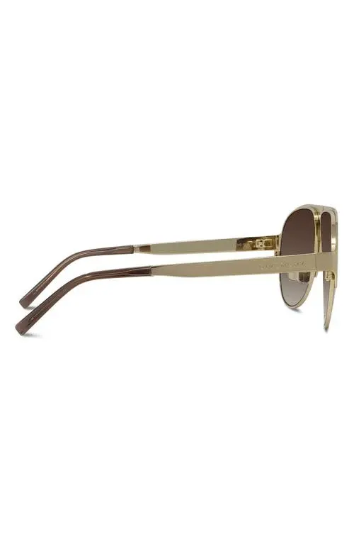 Givenchy 57mm Gradient Pilot Sunglasses - Gold/gradient Brown