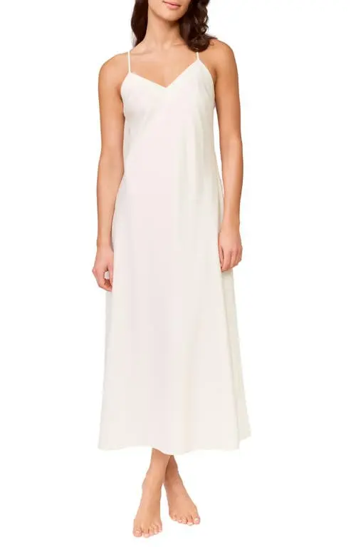 Rya Collection Isles Charmeuse & Venetain Lace Nightgown - Ivory