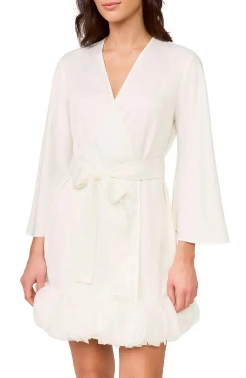 Rya Collection Villa Charmeuse & Organza Wrap - Ivory