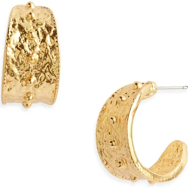 KARINE SULTAN Dots Hoop Earrings - Gold