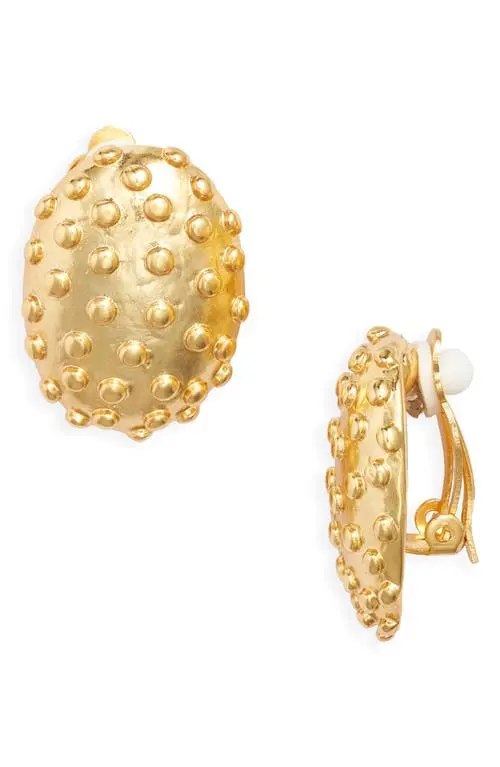 KARINE SULTAN Ladybug Clip-on Stud Earrings - Gold