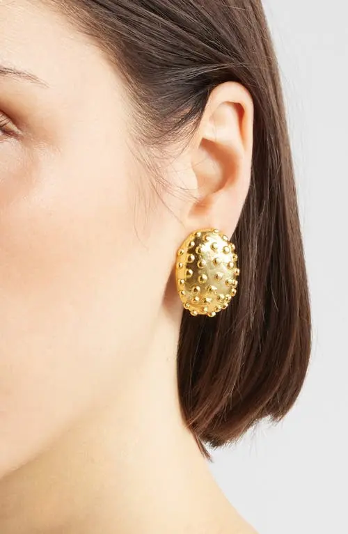 KARINE SULTAN Ladybug Clip-on Stud Earrings - Gold
