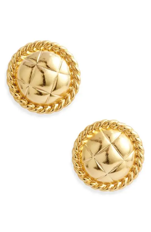 KARINE SULTAN Button Stud Earrings - Gold