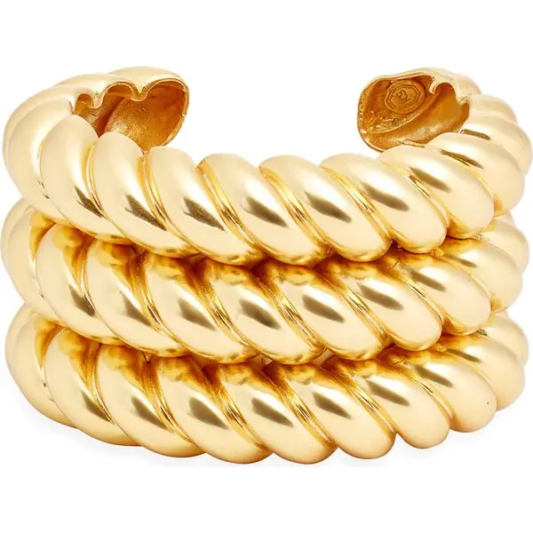 KARINE SULTAN Twisted Rope Cuff Bracelet - Gold