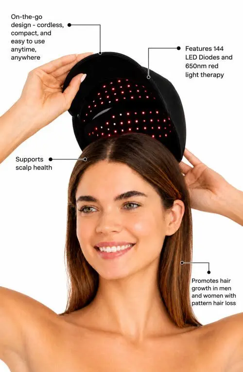 SKIN GYM Led Pro Red Light Cap - Black