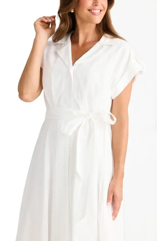BRAVE+TRUE Cutwork Maxi Shirt Dress