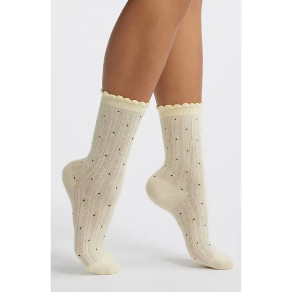 CASA CLARA Martinique Cotton-blend Crew Socks - Yellow