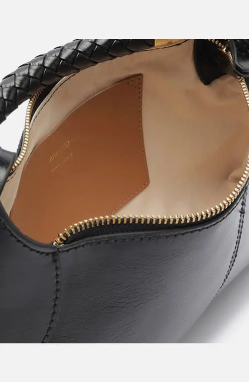 AREZZO Small Sloane Leather Crossbody Bag - Black