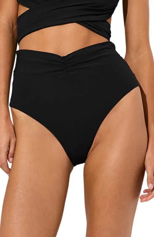 REISS Maisie High-waisted Bikini Bottom - Black