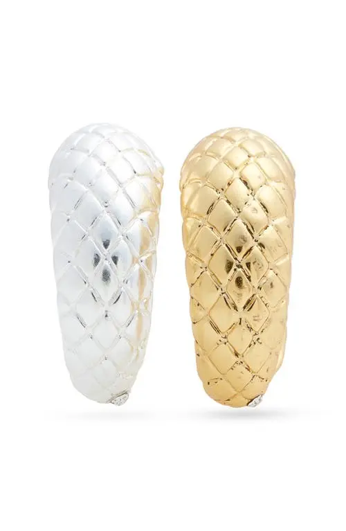 KARINE SULTAN Serpenti Line Snake Texture Duo Rings