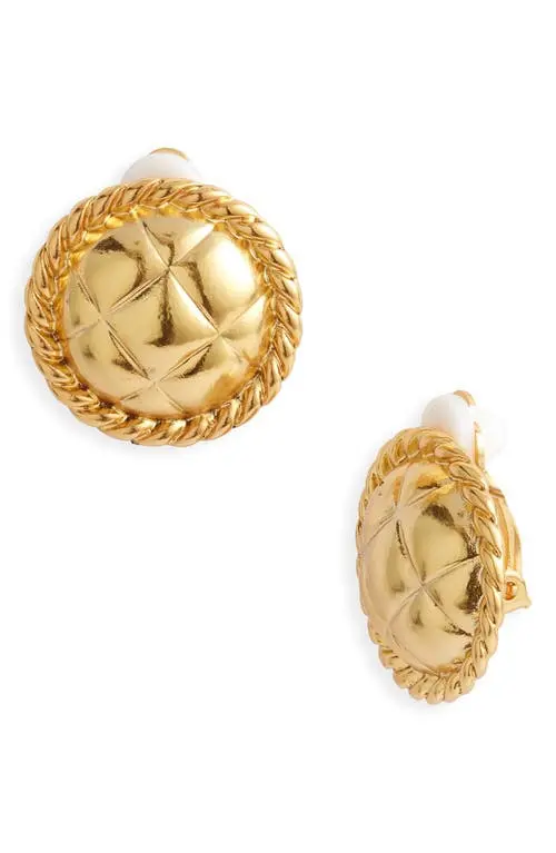 KARINE SULTAN Roman Style Clip-on Earrings - Gold