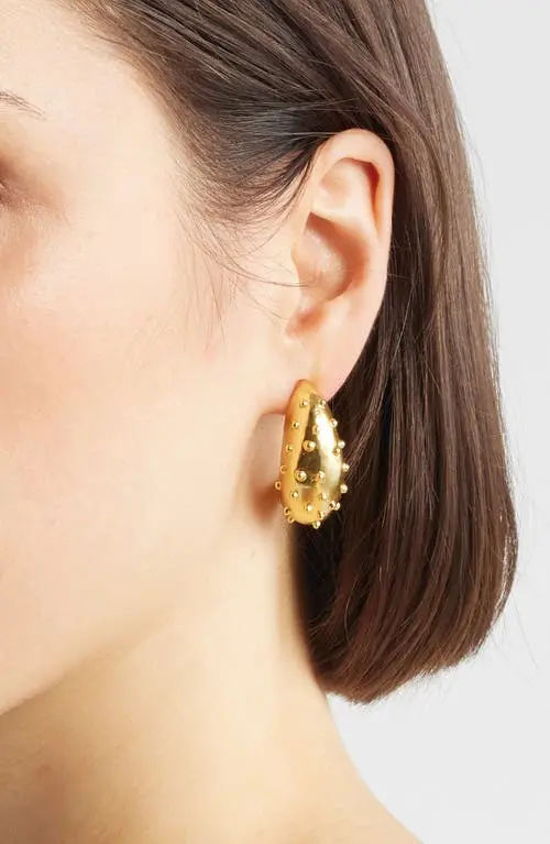 KARINE SULTAN Ladybug J-hoop Earrings - Gold