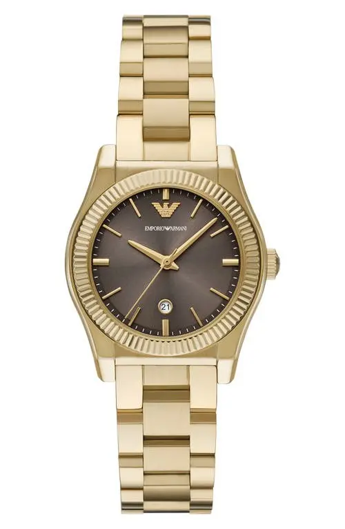Emporio Armani Three-hand Bracelet Watch - Gold