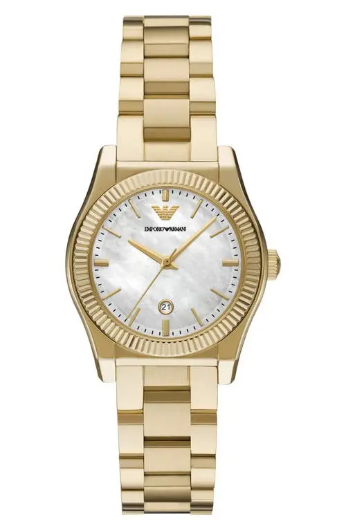 Emporio Armani Three-hand Bracelet Watch - Gold