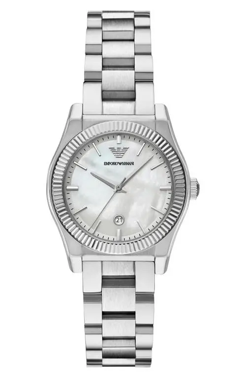 Emporio Armani Three-hand Bracelet Watch - Silver