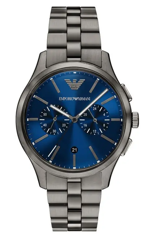 Emporio Armani Chronograph Bracelet Watch - Gunmetal