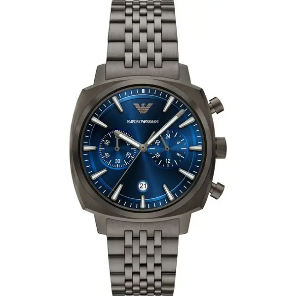Emporio Armani Chronograph Bracelet Watch - Gunmetal