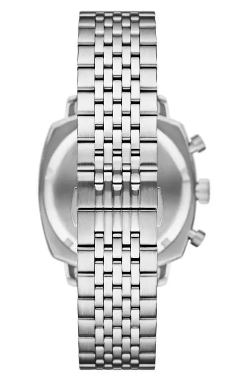 Emporio Armani Chronograph Bracelet Watch - Silver/blue Dial