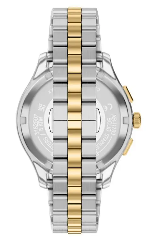 Emporio Armani Chronograph Two-tone Bracelet Watch Set