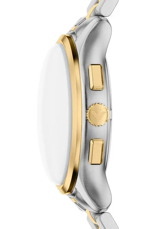 Emporio Armani Chronograph Two-tone Bracelet Watch Set