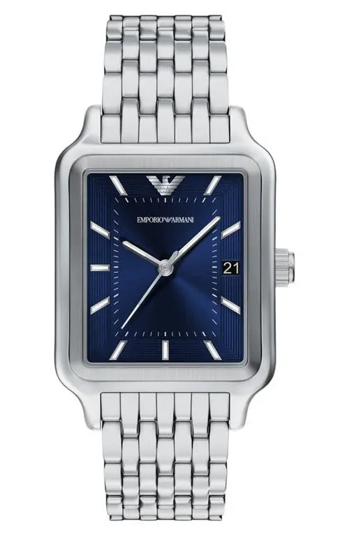 Emporio Armani Tank Bracelet Watch - Silver