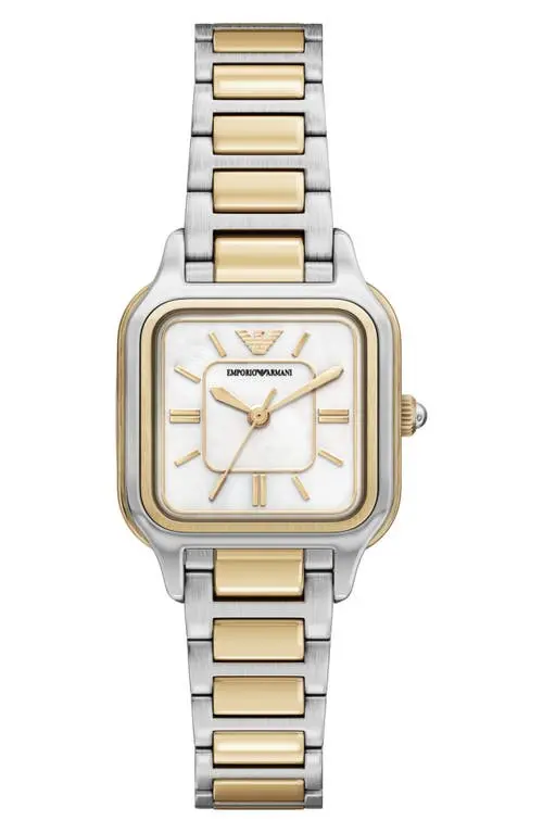 Emporio Armani Cecilia Mother-of-pearl Bracelet Watch - Silver