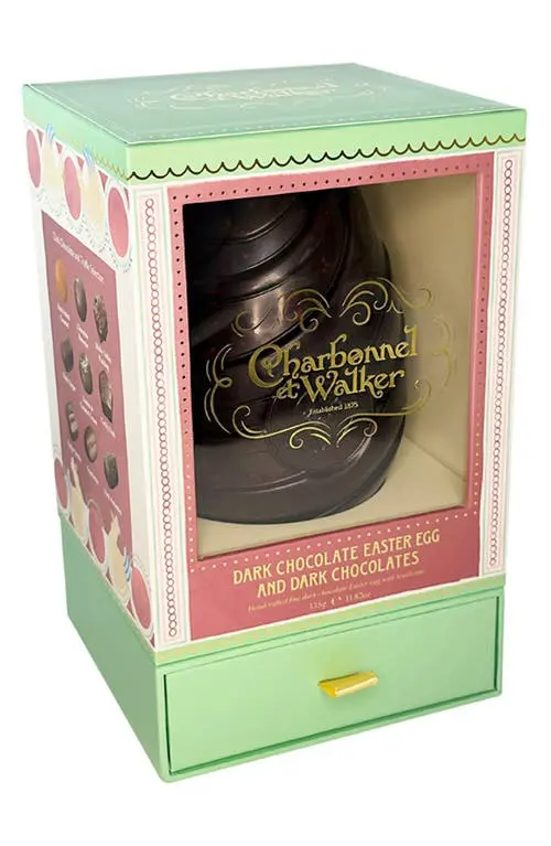 CHARBONNEL ET WALKER Dark Chocolate Egg & Dark Chocolate Truffle Collection - Green Multi